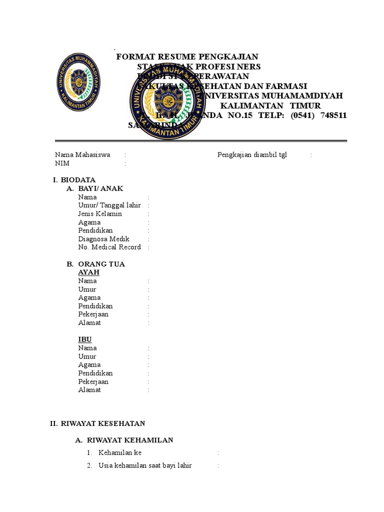 Resume Stase Anak Ners 19-20 | PDF