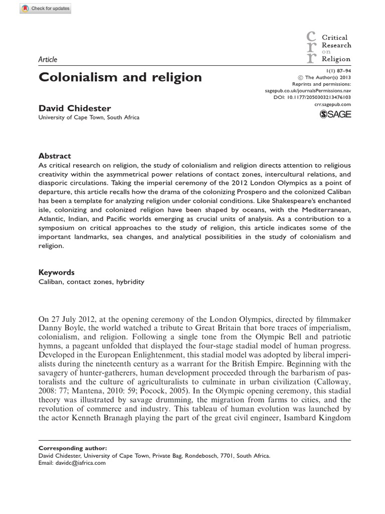 Colonialism and Religion | PDF | Colonialism