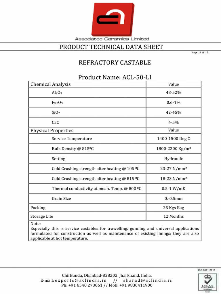 Refractory Castable | PDF