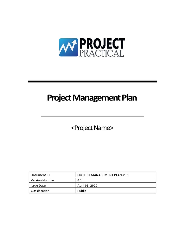 Project Management Plan Template v0.1 | PDF | Project Management | Business