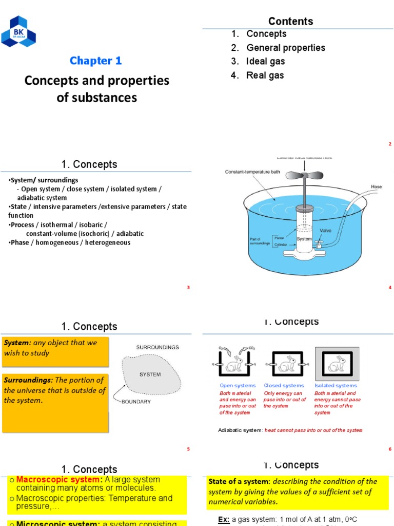 Chapter 1 - Concepts and Properties of Pure Substances | PDF | Gases ...
