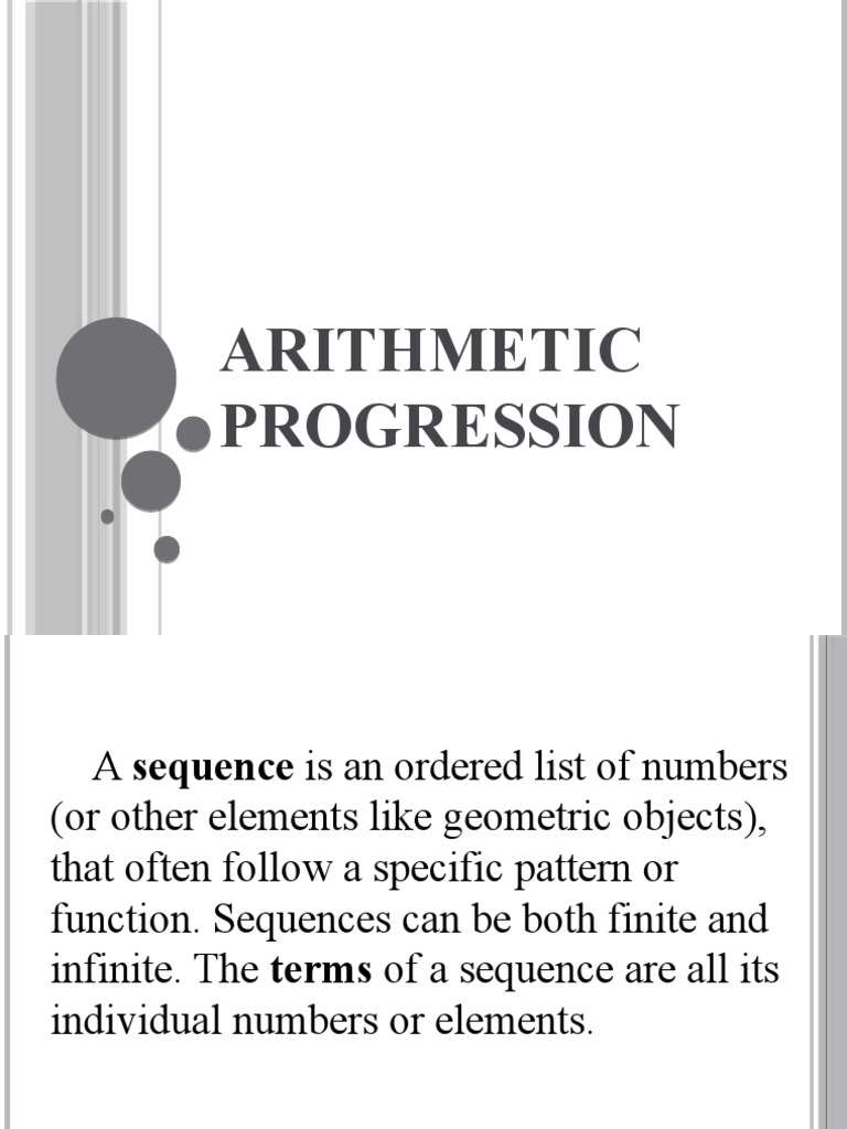 Arithmetic Progression | PDF