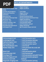 Departments and Wards in Hospital | PDF | Clinic | Hospital
