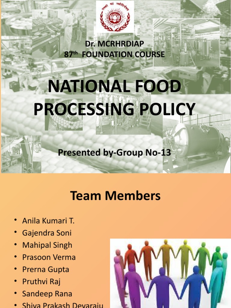 Food Processing Policy | PDF | Foods | Infrastructure
