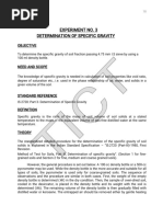 Specific Gravity Test of Bitumen (AASHTO T-228, ASTM D-70) Object: To ...