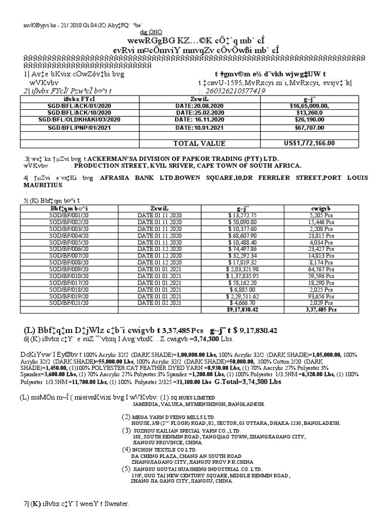 4 % Bgmea Form Gha Pronodona Certificate Cencosud Banga | PDF | Textile ...