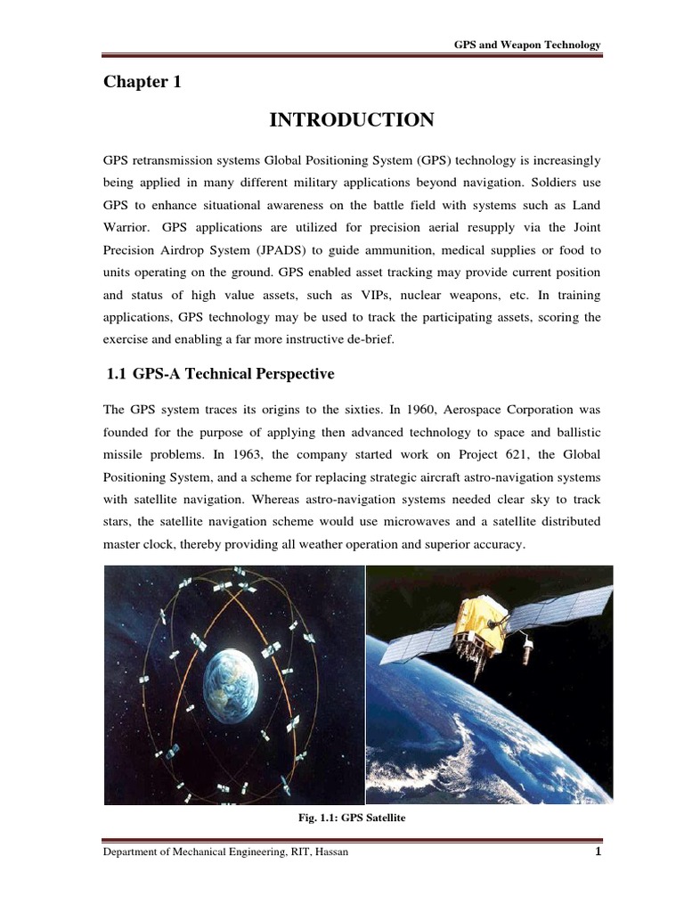 Gps and Weapons Tech. Seminar Report. | PDF | Global Positioning System | Inertial Navigation System