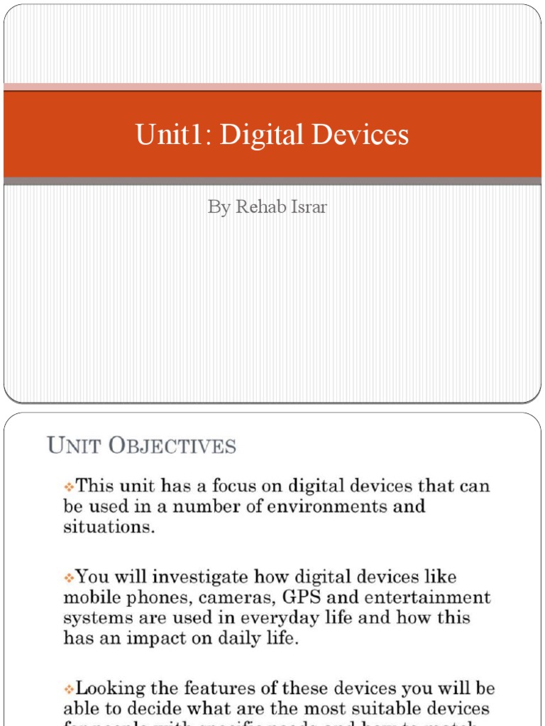 Unit 1 Digital Devices | PDF | Graphical User Interfaces | Menu (Computing)