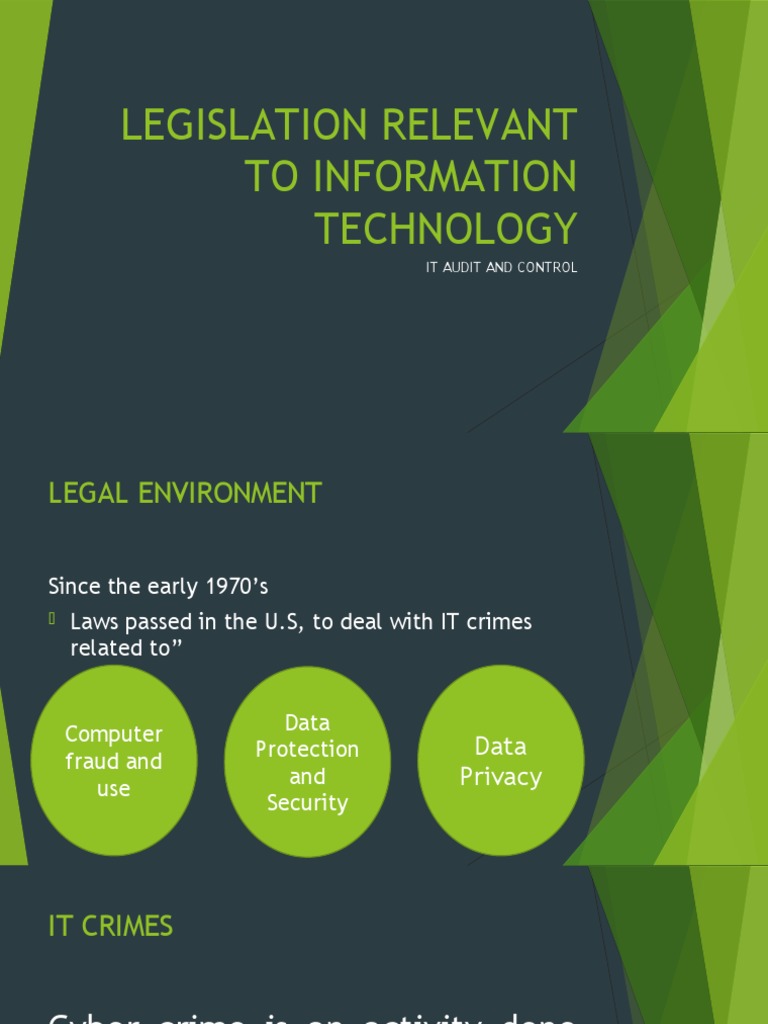 Legislation Relevant To Information Technology | Download Free PDF ...