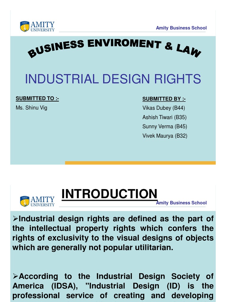 Industrial Design Rights (EBL) by Vikas | PDF | Intellectual Property ...