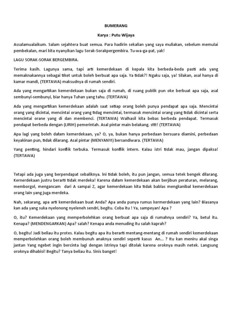 Naskah Monolog | PDF