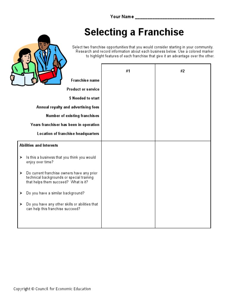 Selecting A Franchise: Your Name | PDF | Franchising | Demand