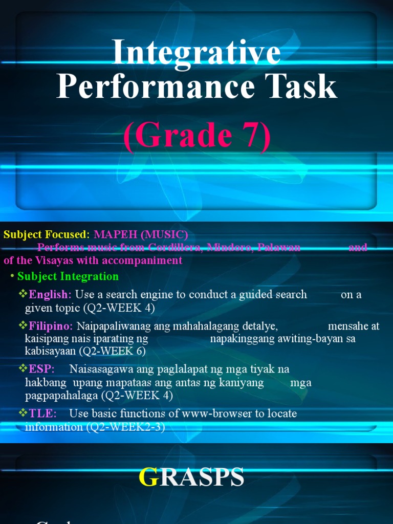 Integrative Assessment Grade 7 | PDF | Rubric (Academic) | Learning