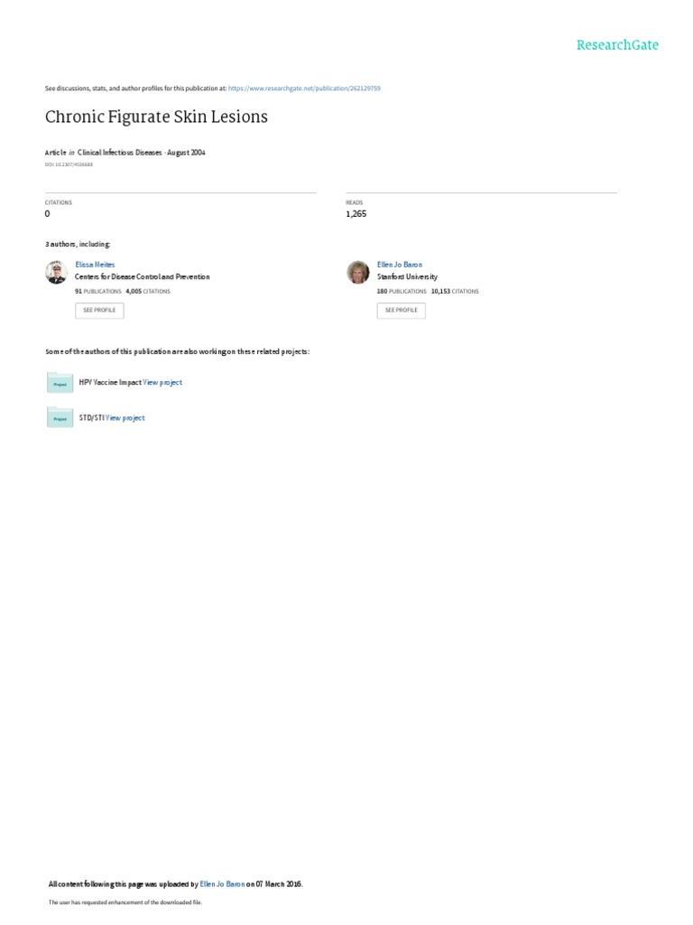 Chronic Figurate Skin Lesions | PDF | Medical Specialties | Animal Diseases