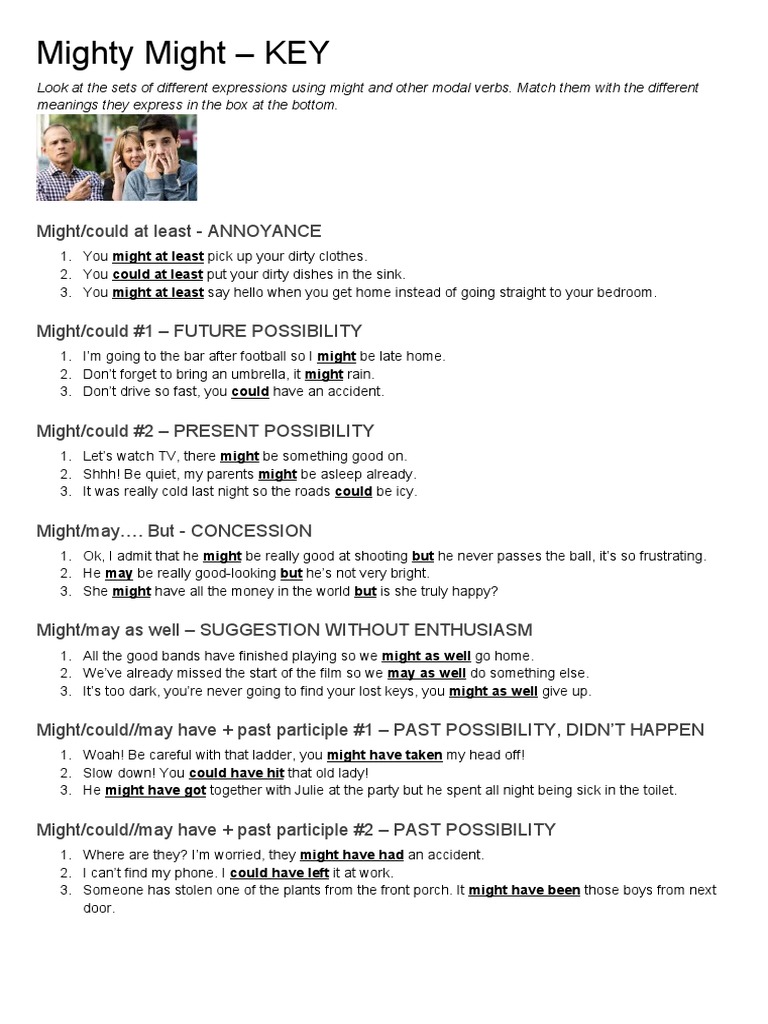 Mighty-Might-Worksheet Key | PDF | Grammar | Linguistics