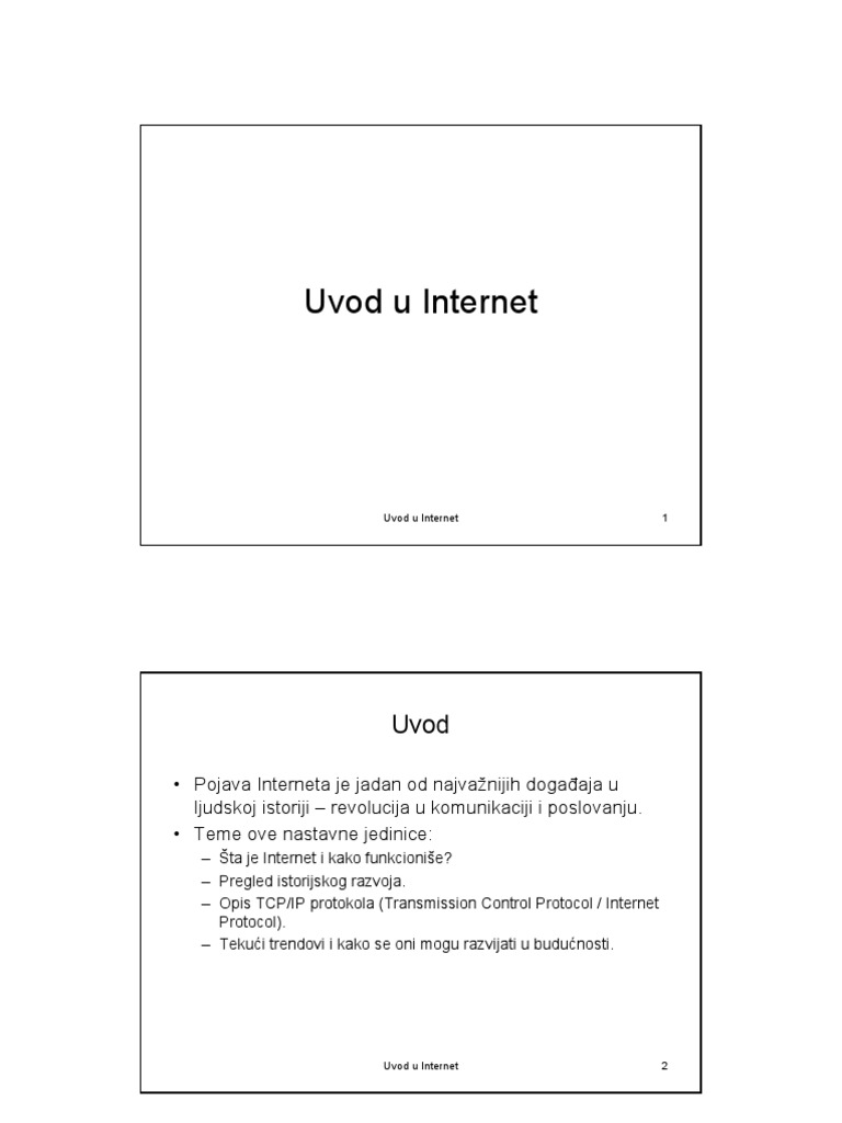 Uvod U Internet | PDF