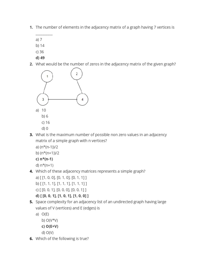 DSA Third Unit MCQ | PDF