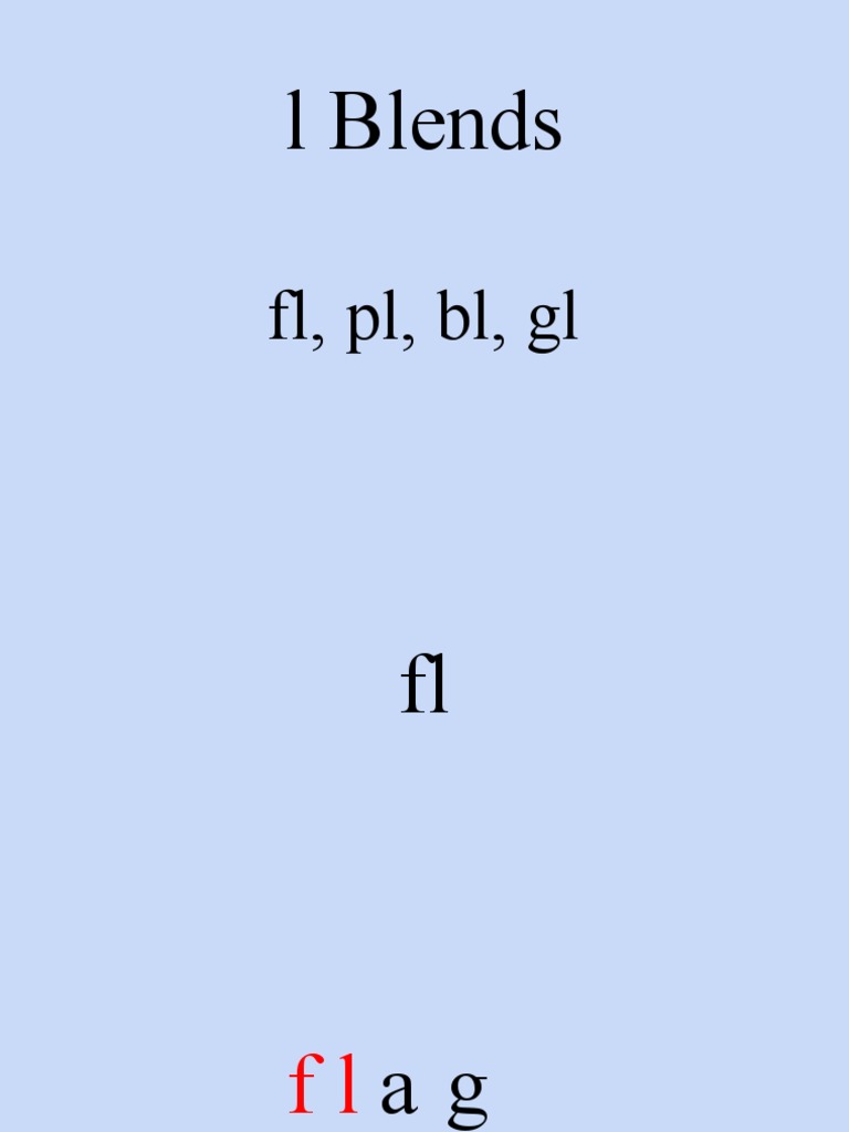 L Blends with Pictures | PDF