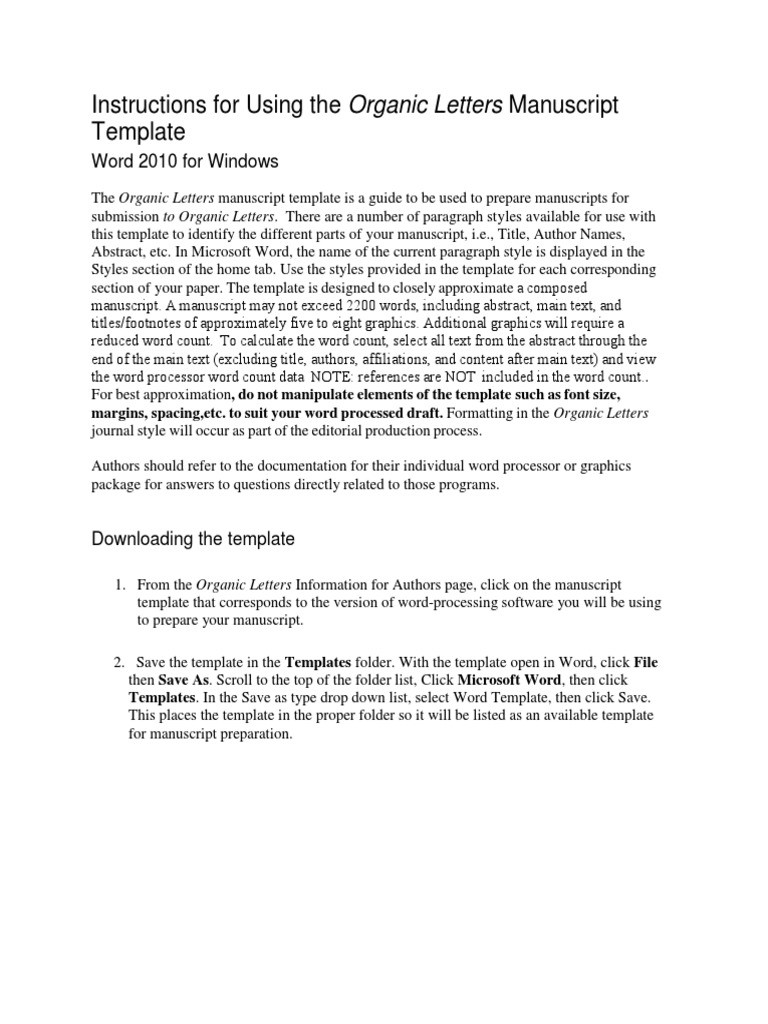 Acs Template Instructions Ol Readme | PDF | Page Layout | Microsoft Word