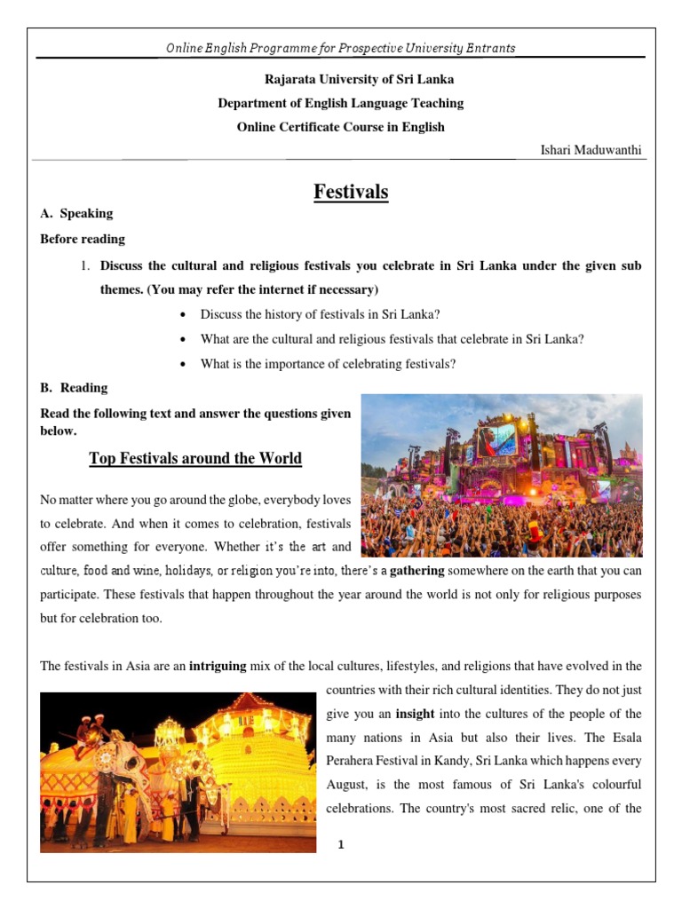 Festivals: Top Festivals Around The World | PDF