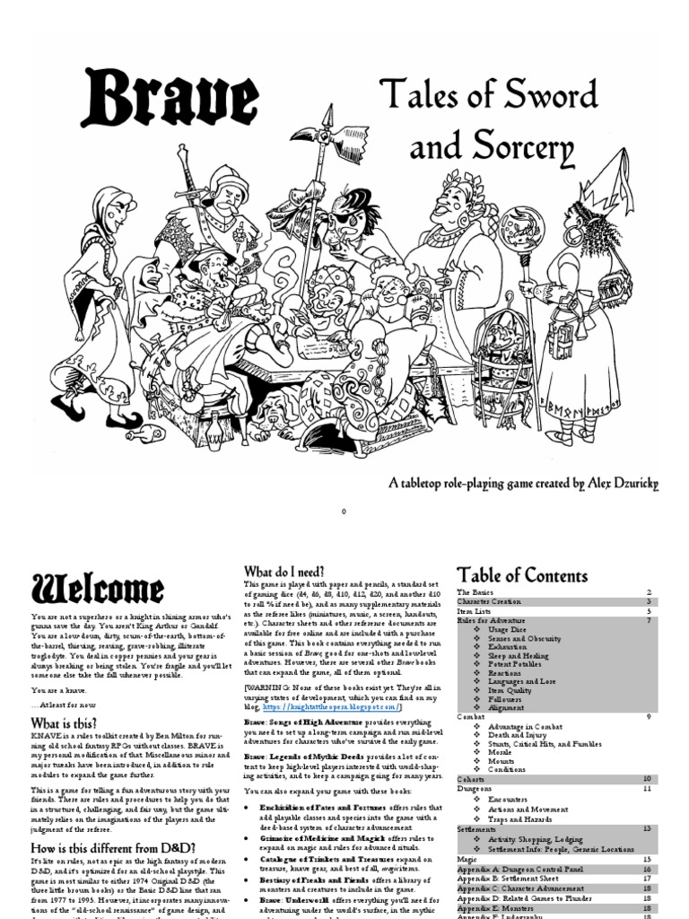 BRAVE RPG: Old-School Fantasy Toolkit | PDF | Dungeons & Dragons