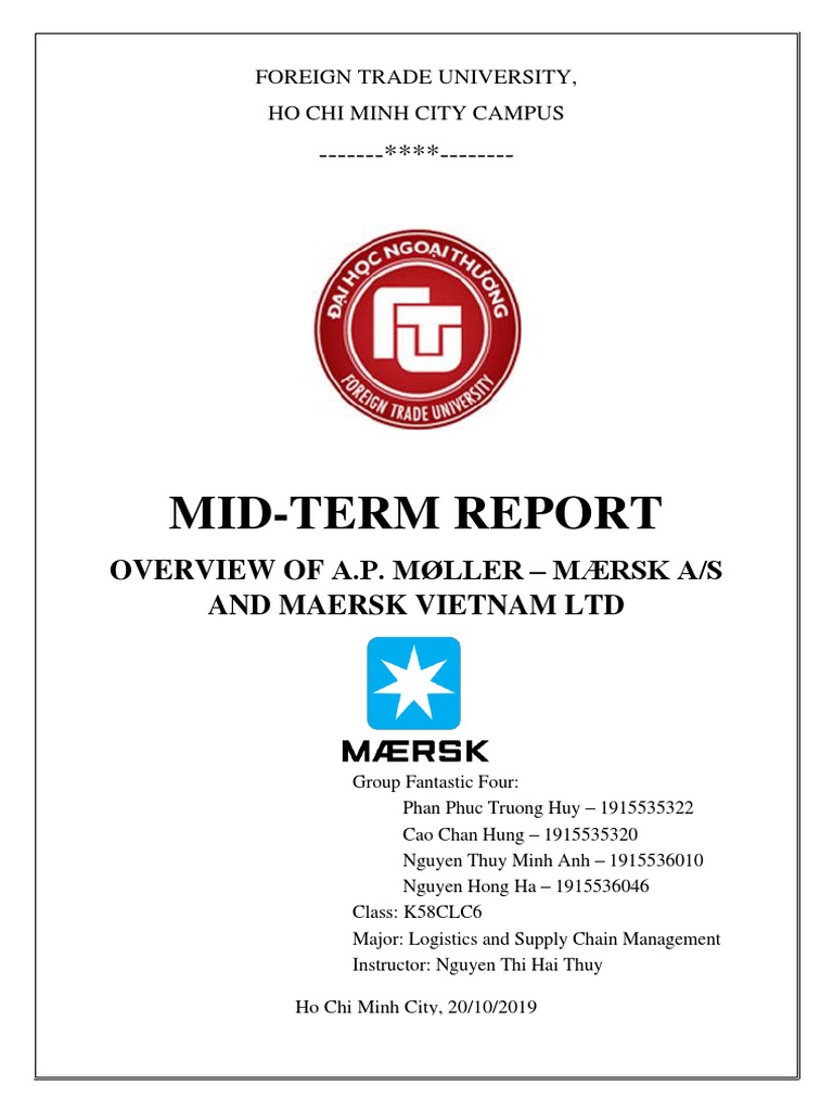 Mid-Term Report: Overview of A.P. Møller - Mærsk A/S and Maersk Vietnam LTD | PDF | Cargo ...