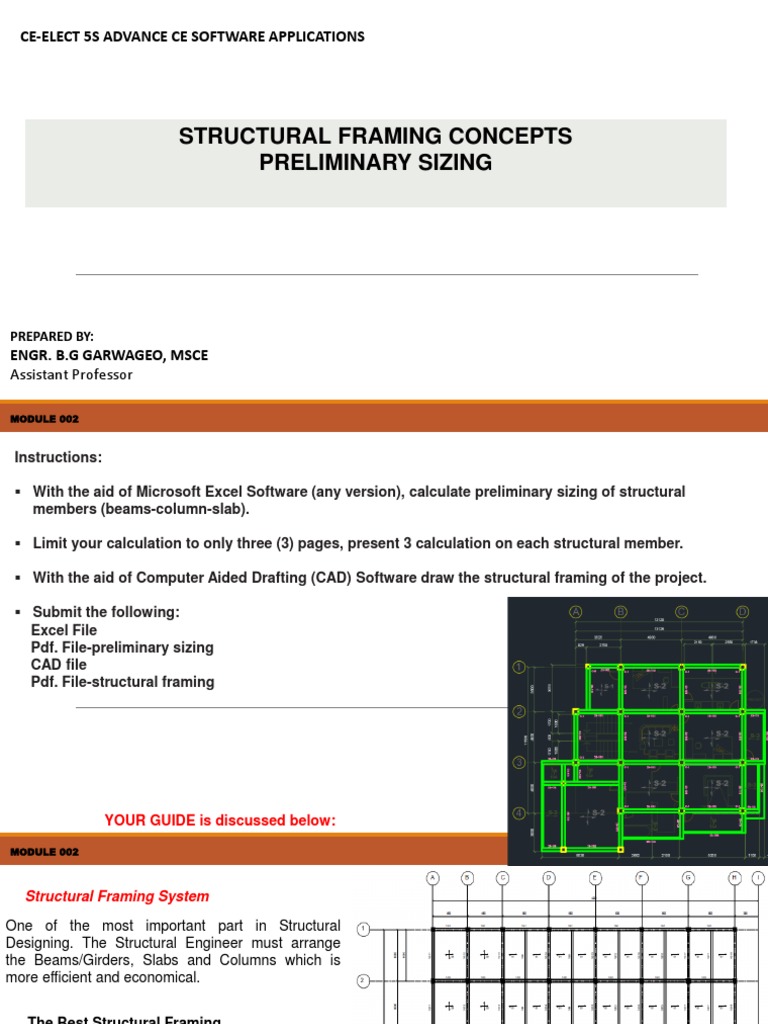 Module 002 CE ELECT 5S-Structural Framing Concepts and Preliminary Sizing | Download Free PDF ...