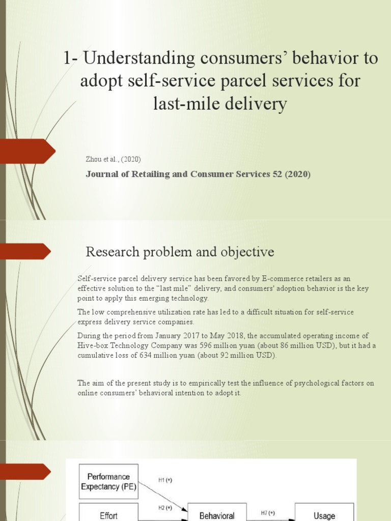 Consumer Behavior in Self-Service Parcel Delivery | PDF | Credit Card ...