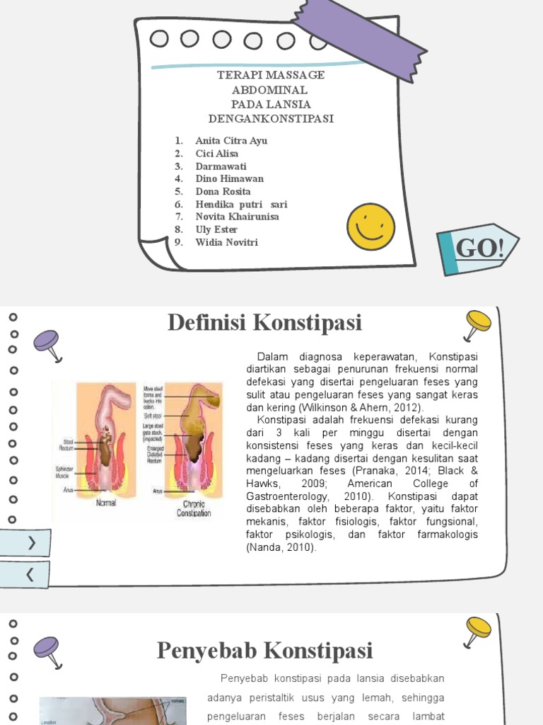 Kelompok 3 - Terapi Massage Abdominal Pada Lansia Dengan Konstipasi | PDF