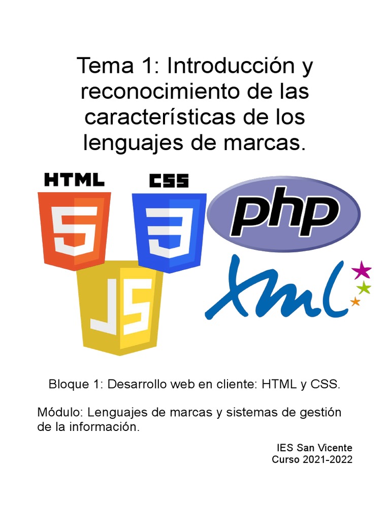 Tema 1 | PDF | Ascii | Lenguaje de marcado