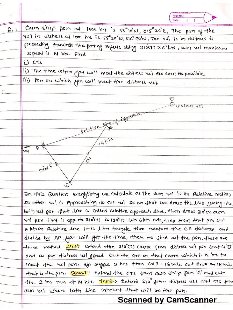 Chartwork Solved | PDF