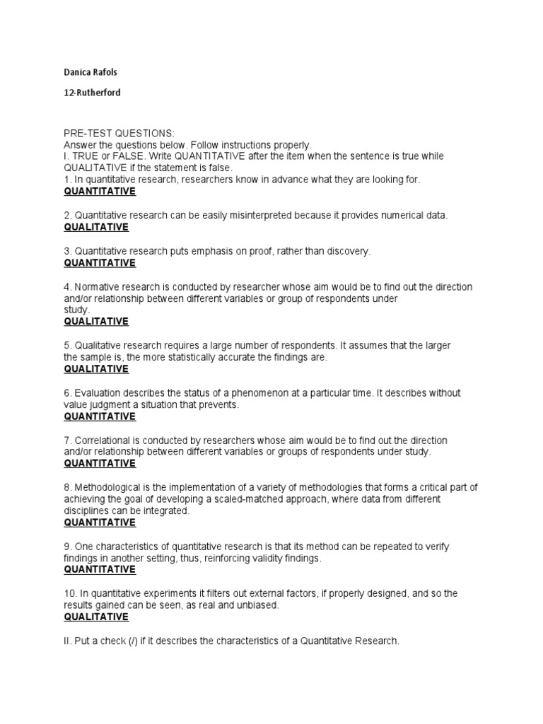 Prac Res Module 1-2 | PDF | Quantitative Research | Statistics