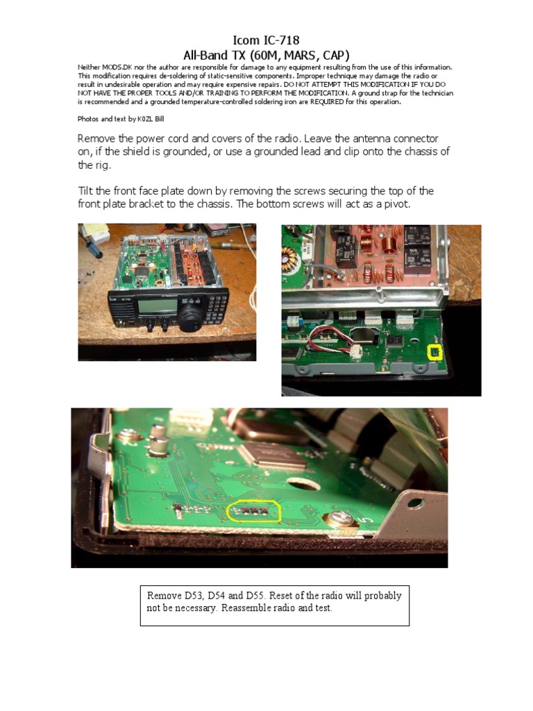 IC-718 MARS Modification Guide | PDF