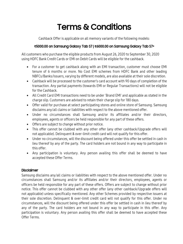 Terms & Conditions: Disclaimer | PDF | Credit Card | Economies