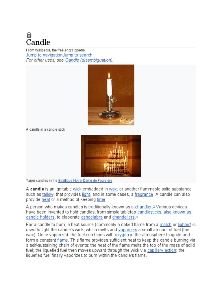Candle | PDF | Candle | Fires