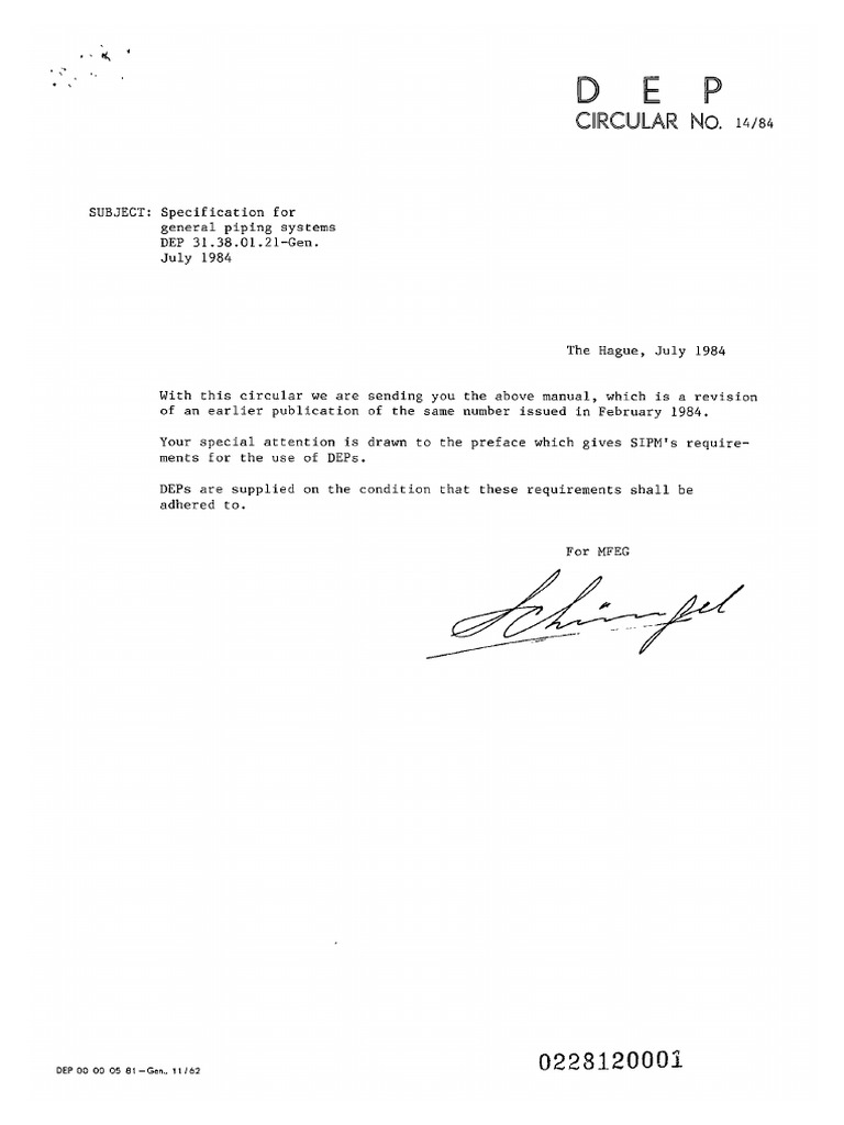 Shell - DEP - 31 - 38 - 01 - 21 - Spec - For - Gen - Piping - Sys | PDF