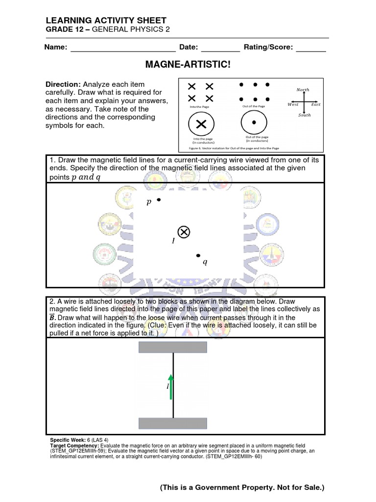 Magne-Artistic!: Learning Activity Sheet | PDF | Magnetic Field ...