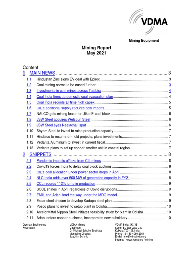 Mining - Report - May 2021 | PDF | Mining | Auction