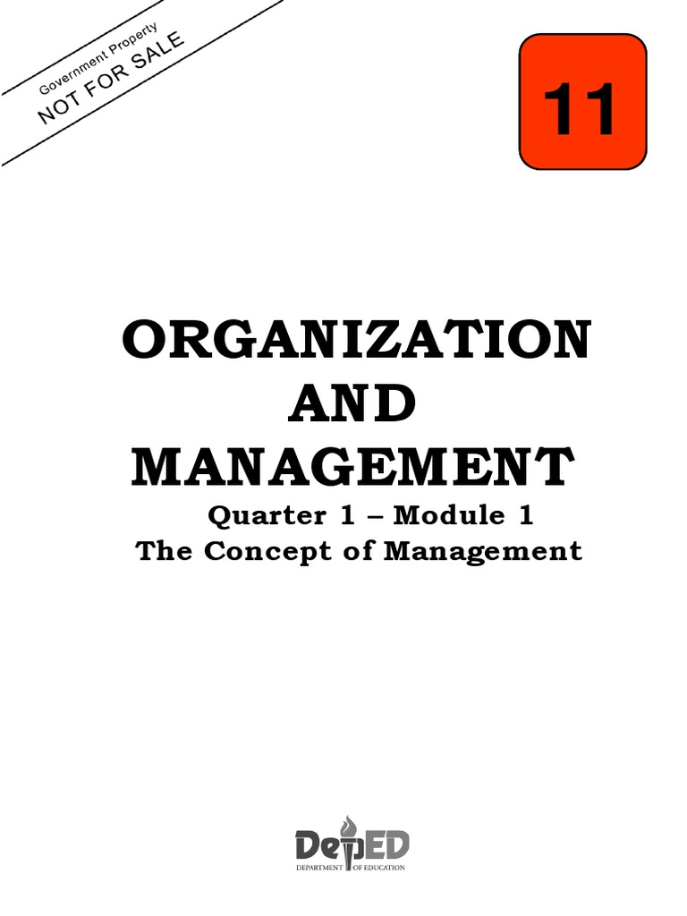 Organization and Management Quarter 1 Week 1 | PDF | Leadership | Learning