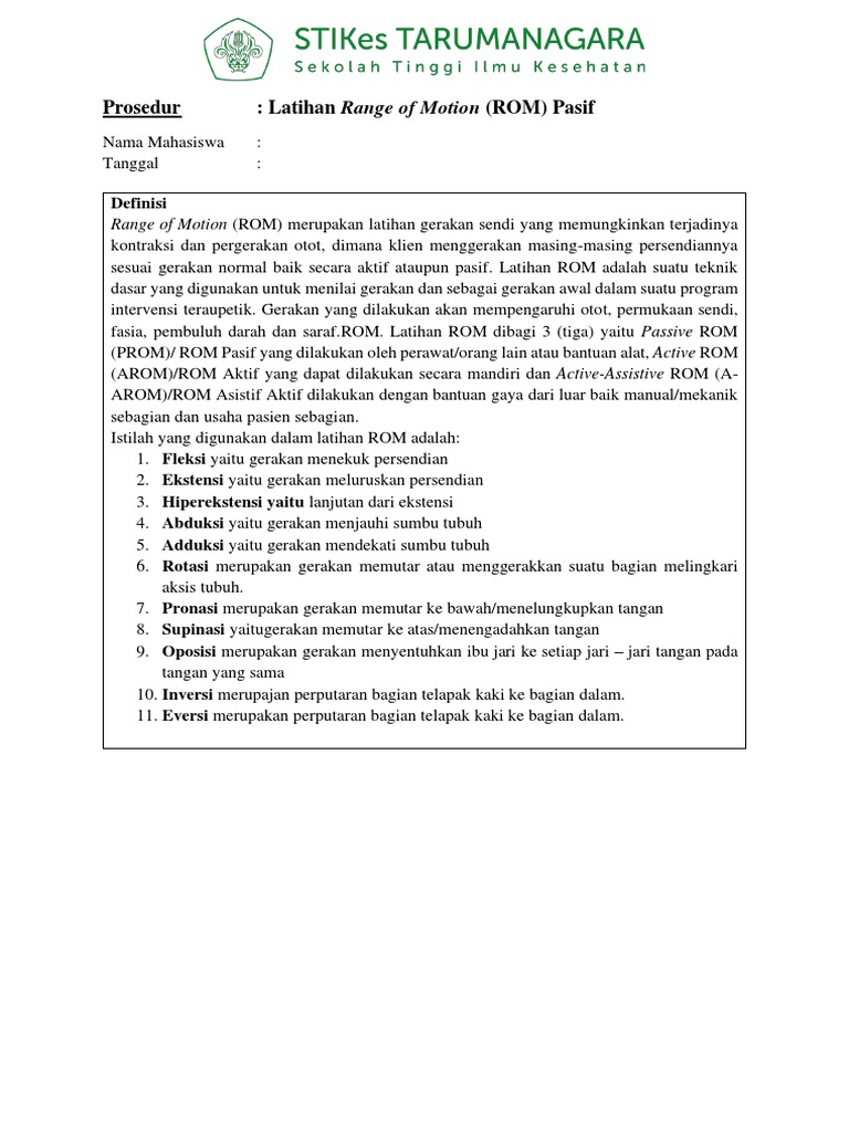 Prosedur ROM Pasif | PDF