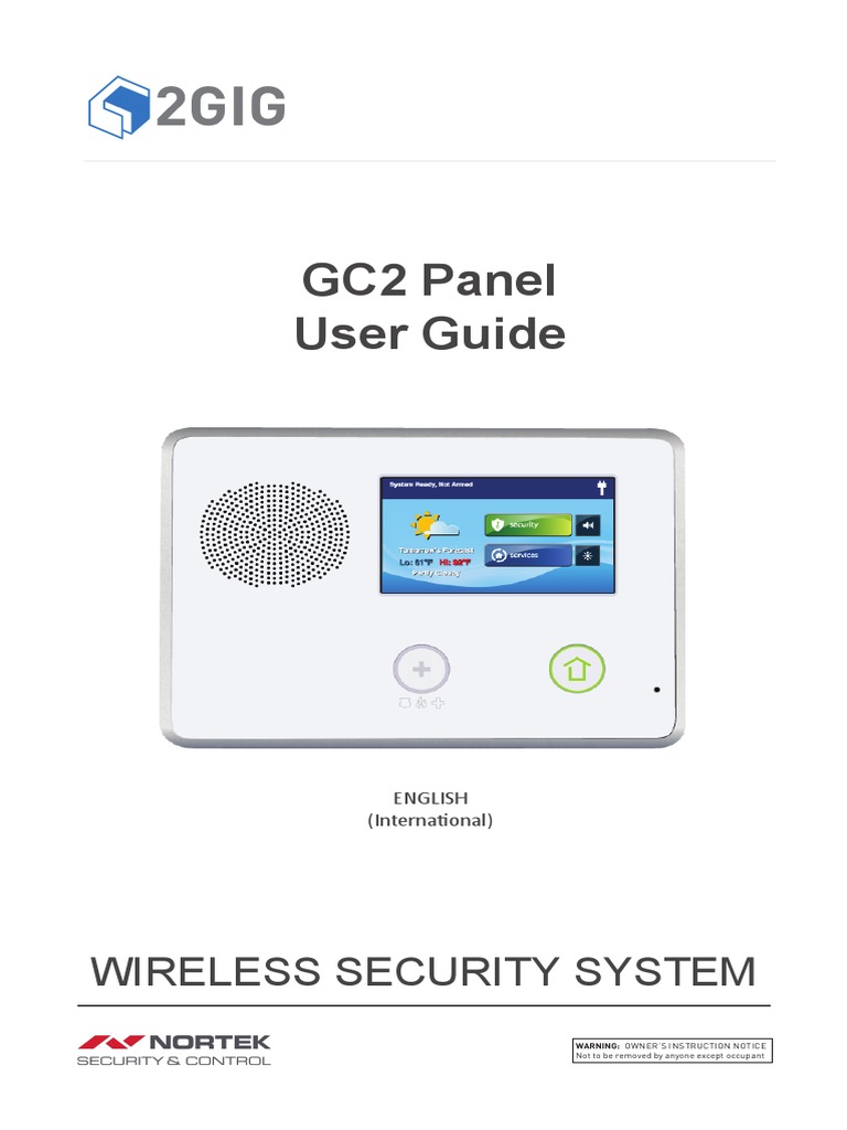 GC2 Panel User Guide: Wireless Security System | PDF | Security Alarm ...