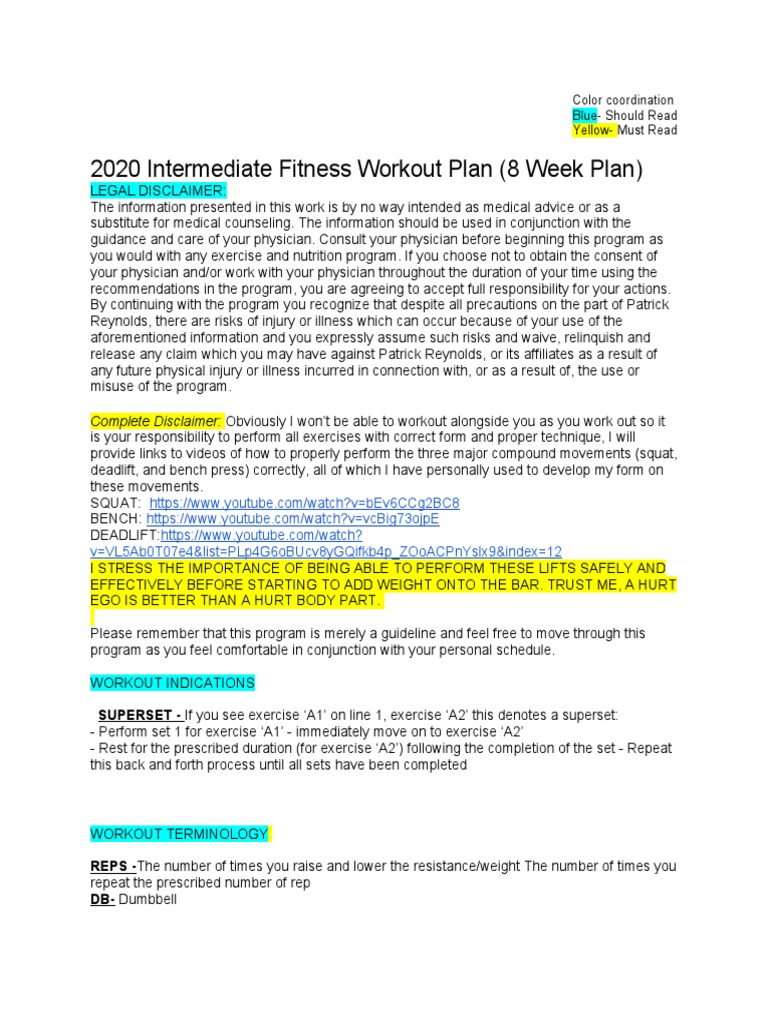 Advanced Lifting Program | PDF | Weight Training | Recreation