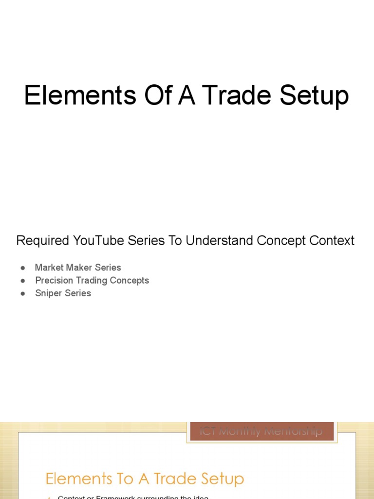 Understanding Trade Setup Elements | PDF | Order (Exchange) | Market ...