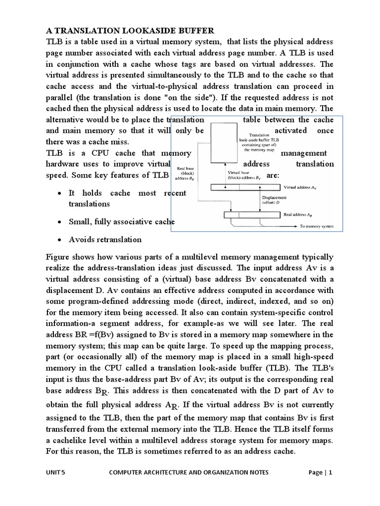 A Translation Lookaside Buffer | PDF | Cpu Cache | Computer Data Storage