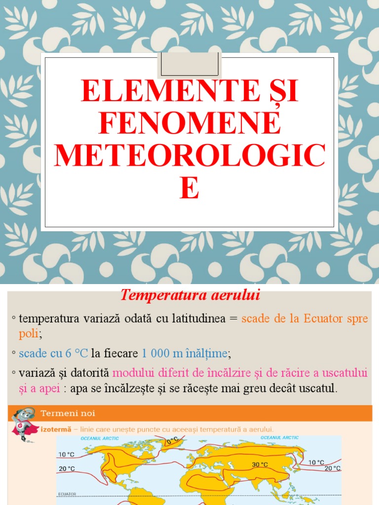Elemente Și Fenomene Meteorologice | PDF