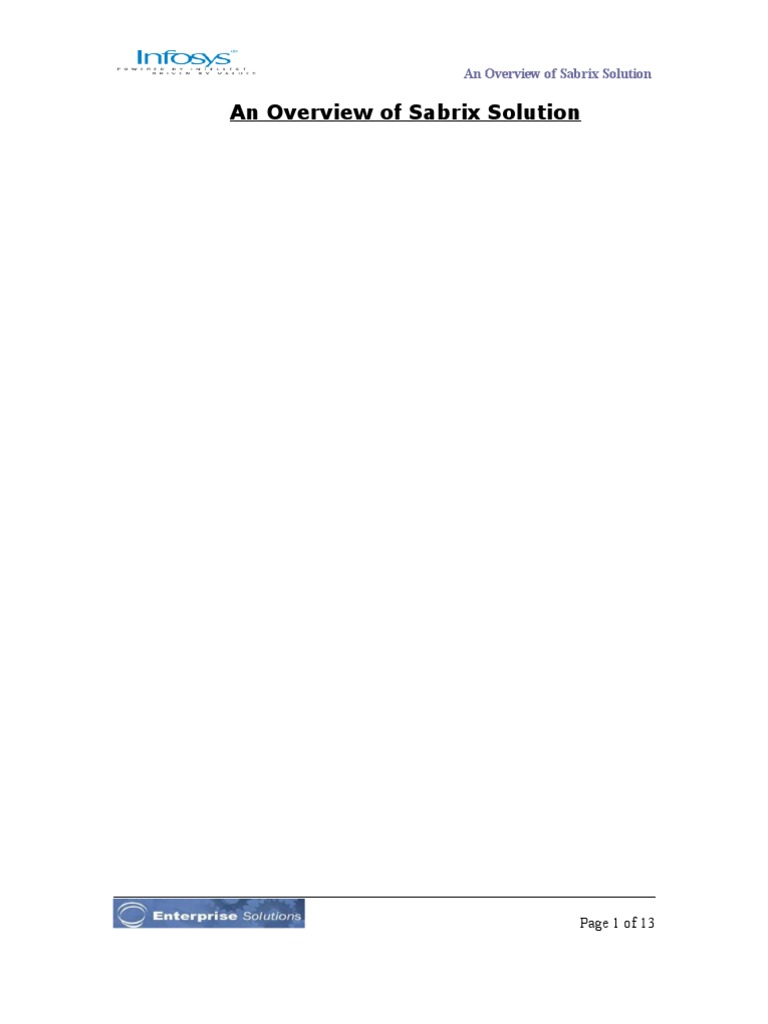 Sabrix Tax Management Overview | PDF