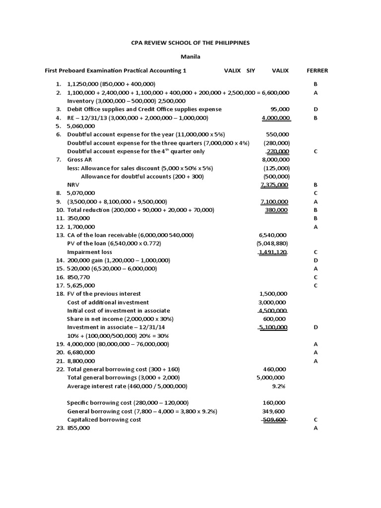 Cpa Review School of The Philippines.2 | PDF | Expense | Income