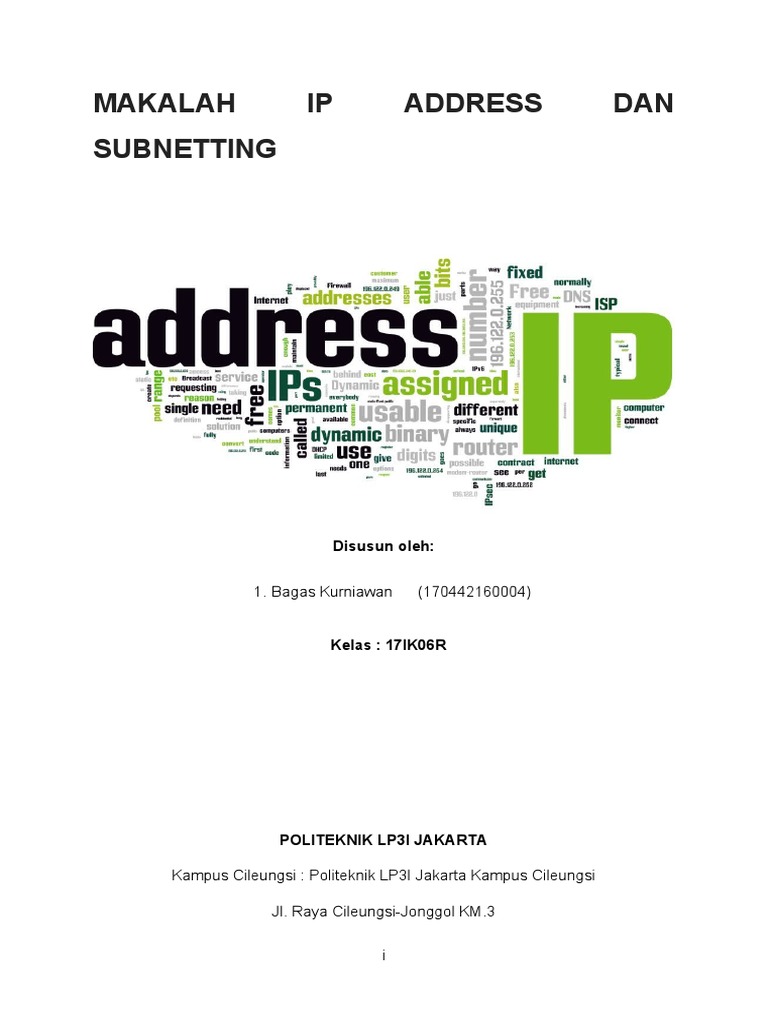 Makalah Ip Address Dan Subnetting Pdf