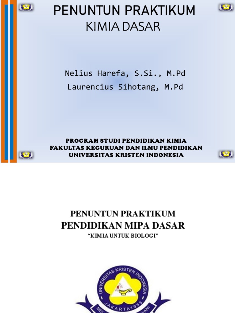 Penuntun Praktikum Kimia Dasar | PDF