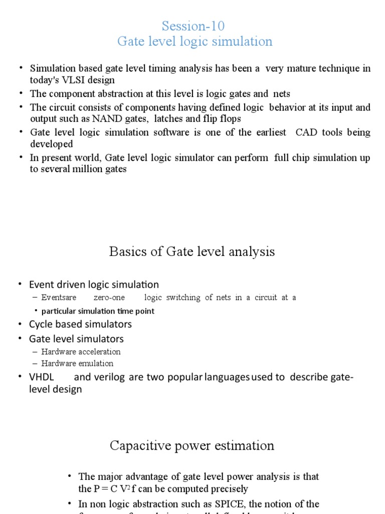 Gate-Level Analysis | PDF | Logic Gate | Cmos